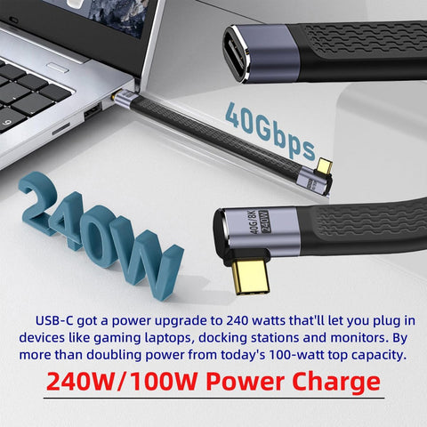 TECPHILE - L shape Type-C male to Type-C Female FPC Cable | Concept Kart