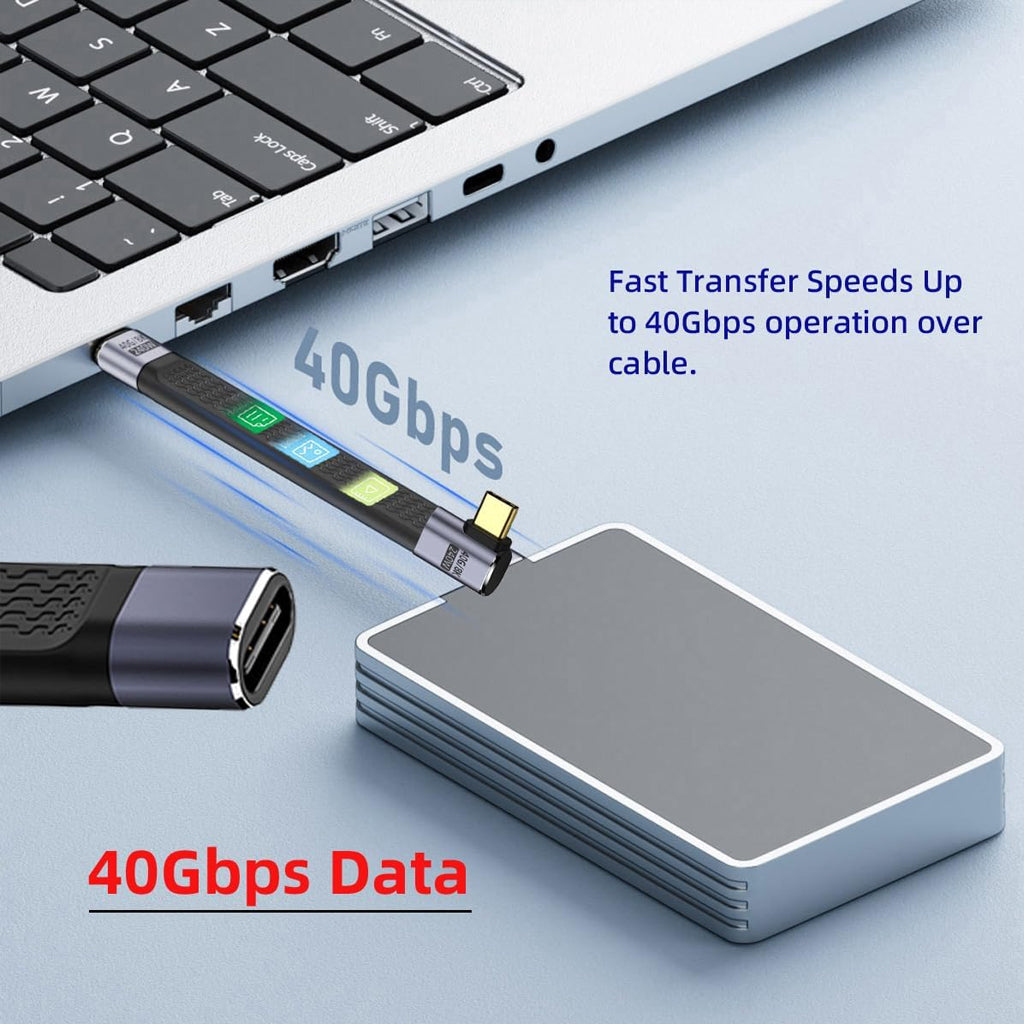 TECPHILE - L shape Type-C male to Type-C Female FPC Cable | Concept Kart