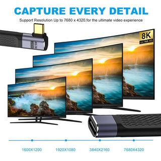 TECPHILE - L shape Type-C male to Type-C Female FPC Cable | Concept Kart