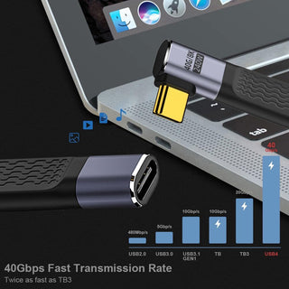 TECPHILE - L shape Type-C male to Type-C Female FPC Cable | Concept Kart
