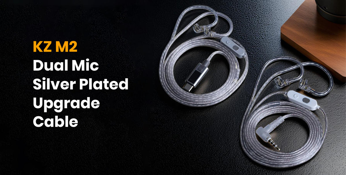 KZ M2 Cable with Mic - Upgrade Audio | 3.5mm & Type-C | Concept Kart