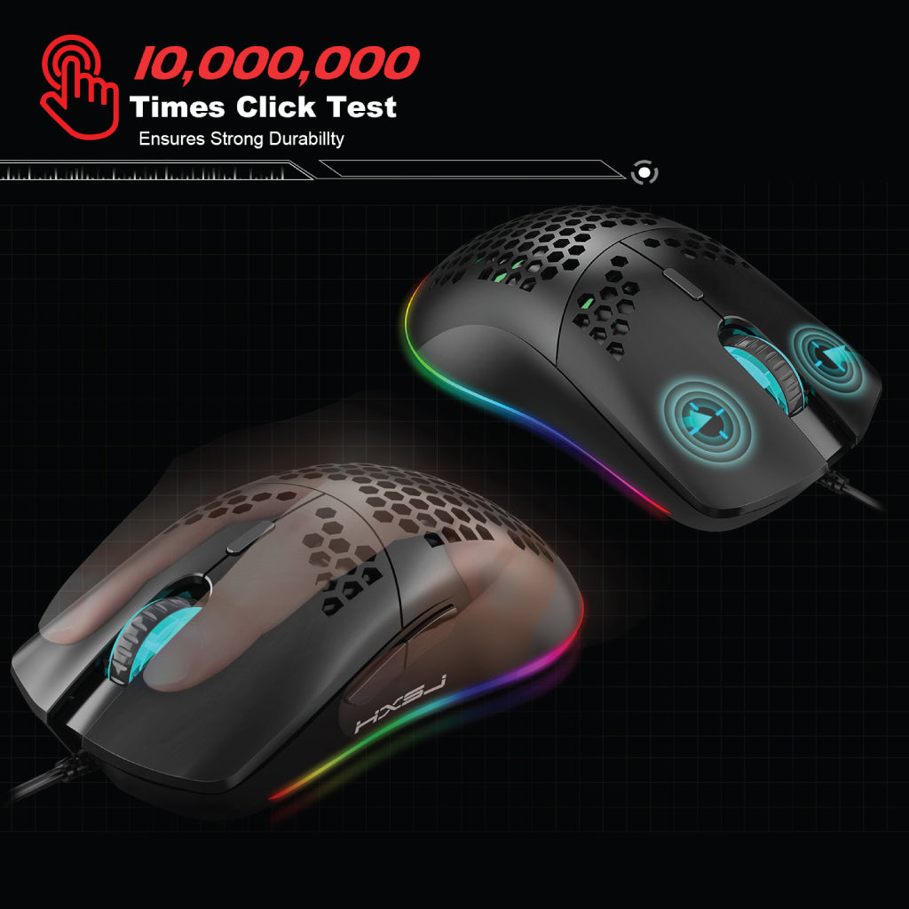 HXSJ J900 RGB Wired Gaming Mouse | Concept Kart