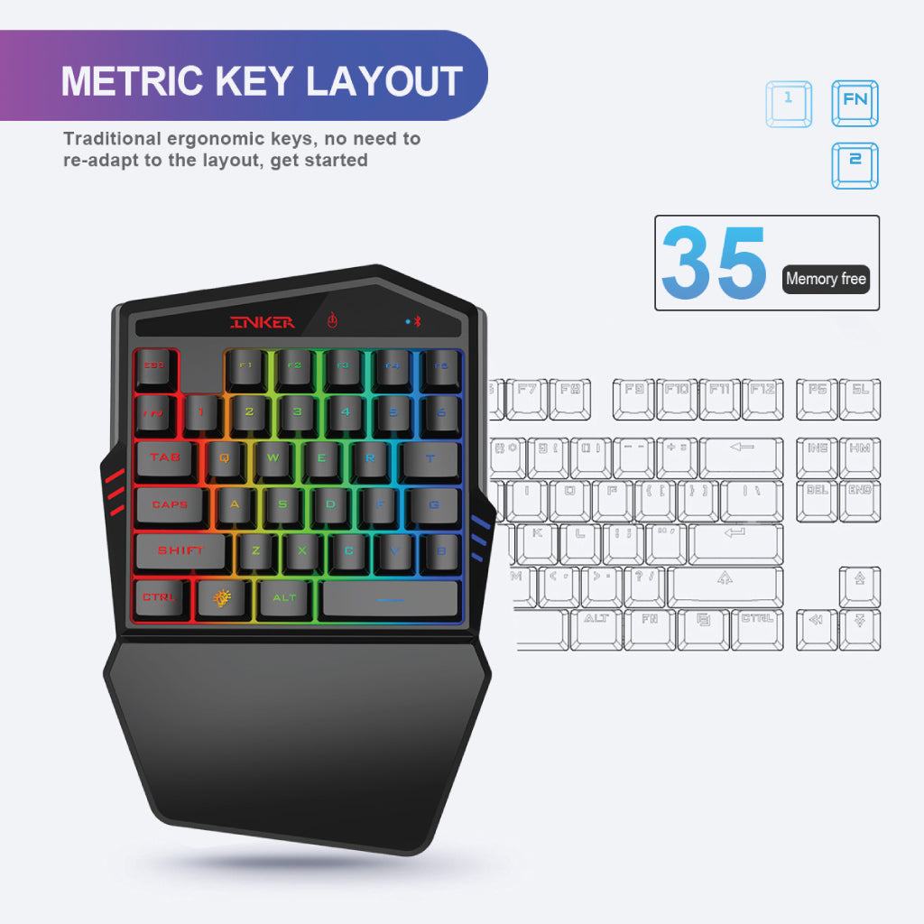HXSJ K99 Wireless Gaming Keyboard Mouse Combo | Concept Kart