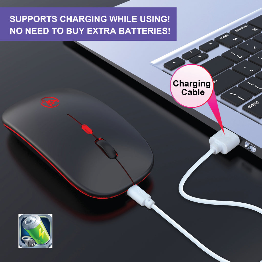 HXSJ T18 Dual Mode Bluetooth Wireless Mouse | Concept Kart