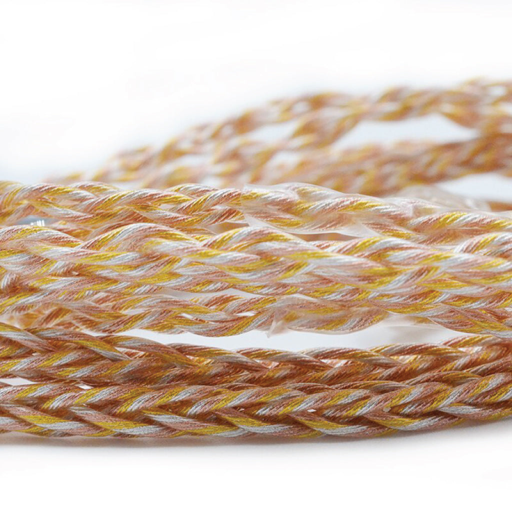 KZ 8 Core Gold Silver & Copper Mixed Upgrade Cable For IEM | Concept Kart