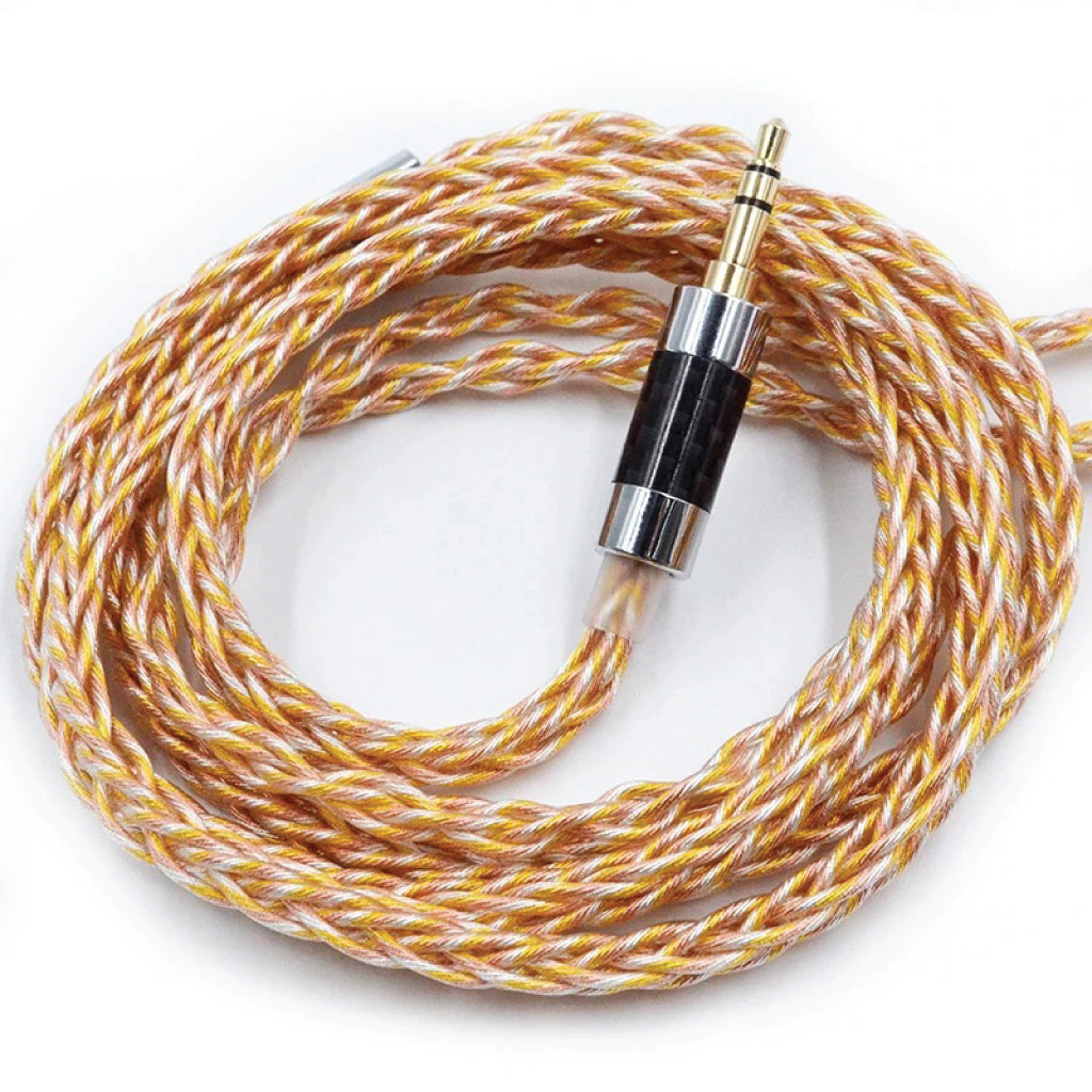 KZ 8 Core Gold Silver & Copper Mixed Upgrade Cable For IEM | Concept Kart