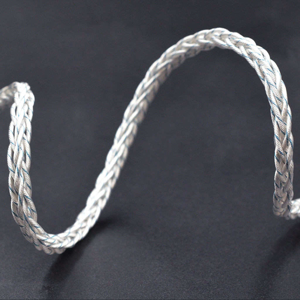 KZ 8 Core Silver Blue Mixed Upgrade Cable for IEM | Concept Kart