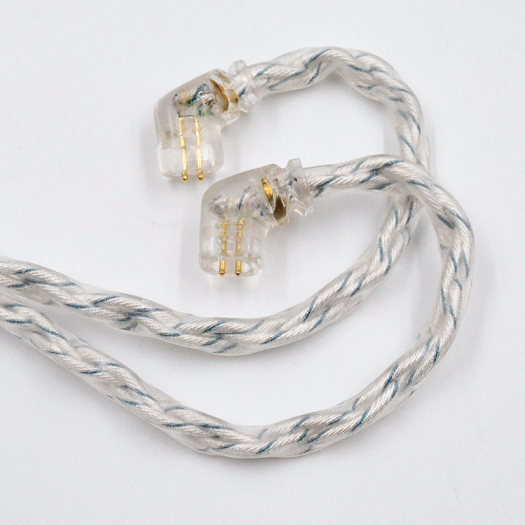 KZ 8 Core Silver Blue Mixed Upgrade Cable for IEM | Concept Kart