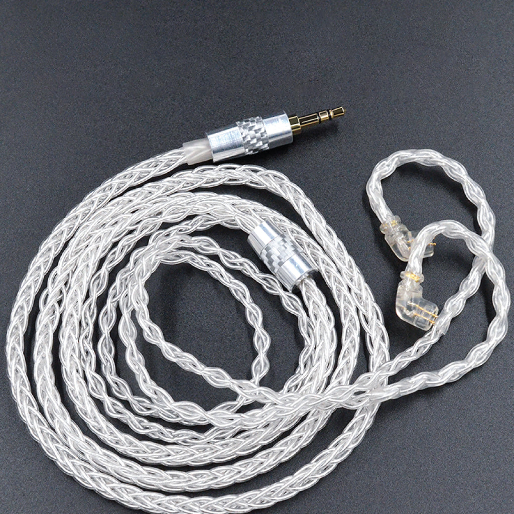 KZ 8 Core Silver Plated Upgrade Cable for IEM | Concept Kart