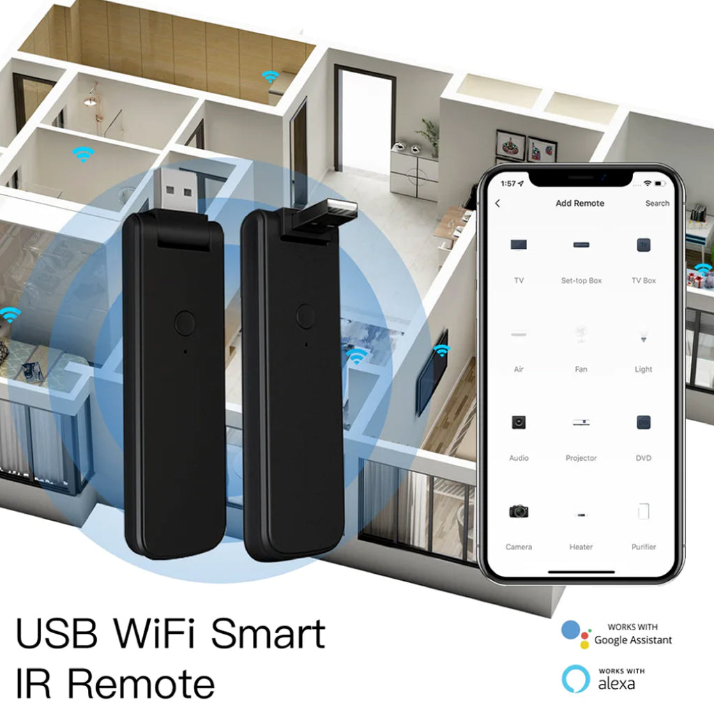 MOES WiFi USB Smart IR+RF Wireless Remote Controller | Concept Kart