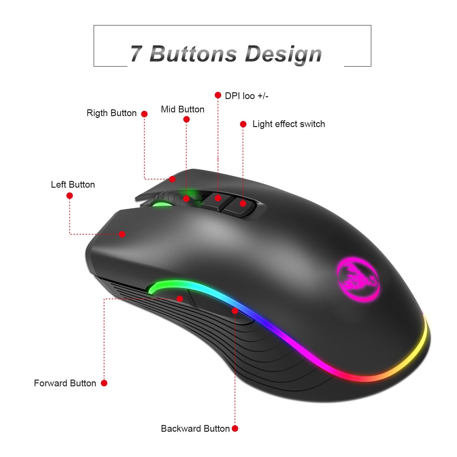HXSJ T26 Wireless Gaming Mouse | Concept Kart